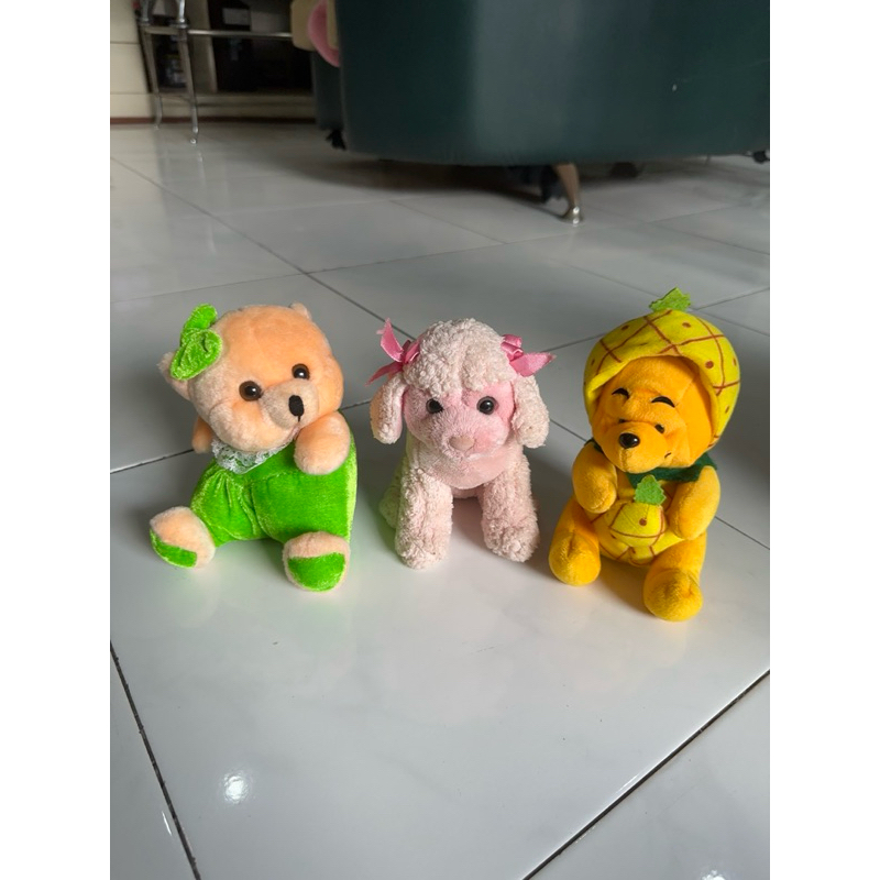 Jual Preloved boneka pink poodle anjing, teddy dan winnie the pooh ...