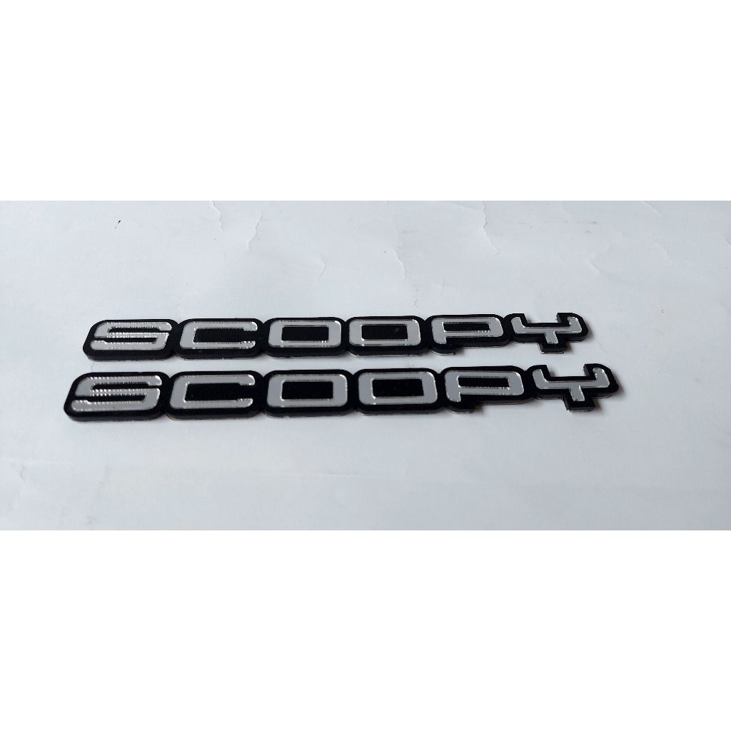 Jual 2PCS EMBLEM SCOOPY 3D LOGO SCOOPY STIKER TIMBUL SCOOPY KARBU ...