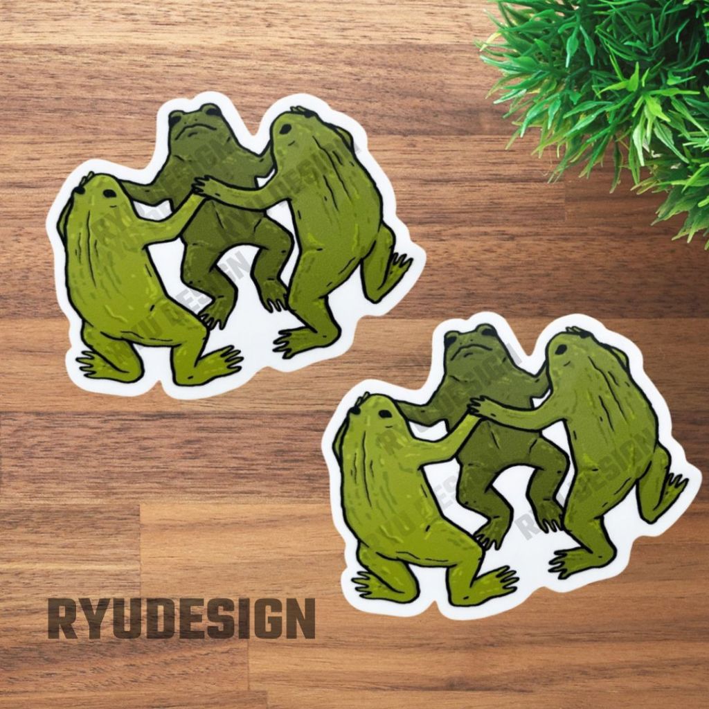 Jual Frog Cult Sticker 3 Kodok Pegangan Aesthetic Kultus Kumpulan ...