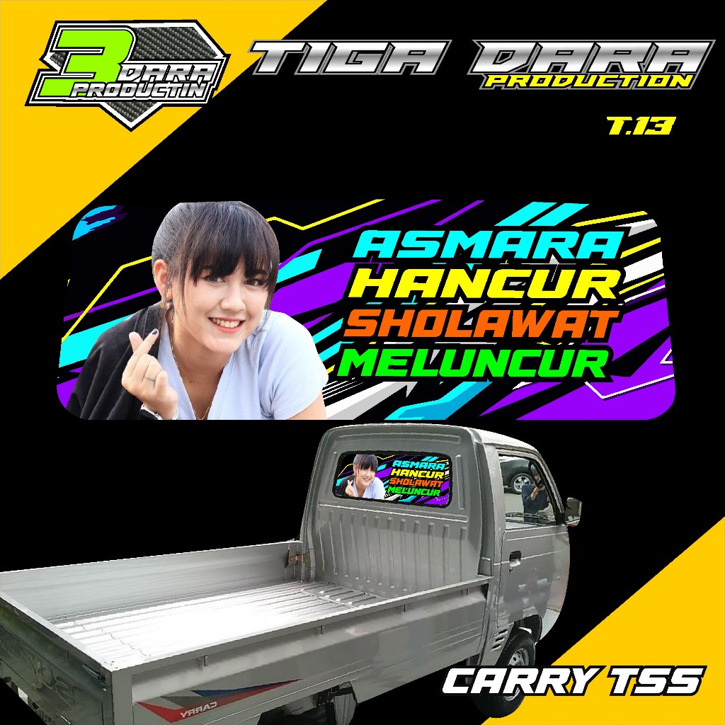 Jual STIKER ONE WAY KACA BELAKANG CARRY T120SS STIKER KACA BELAKANG ...