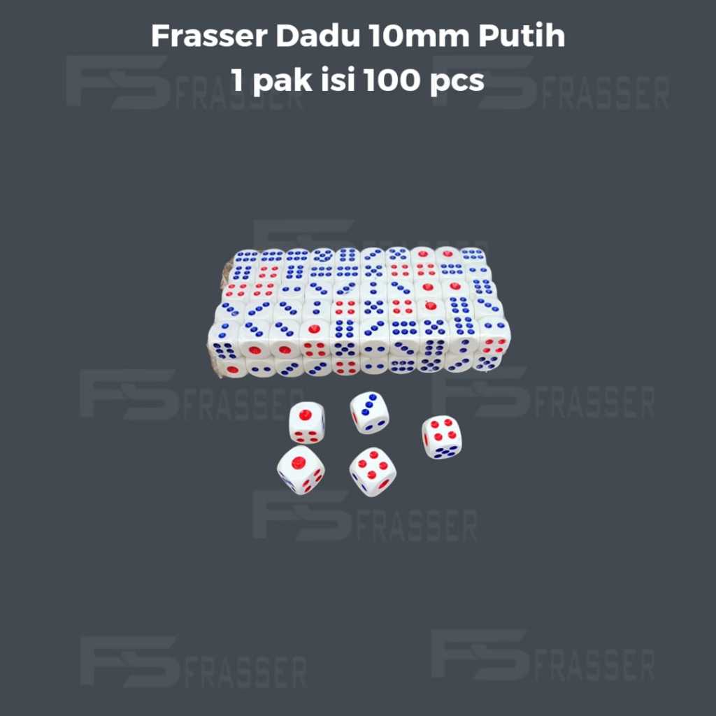 Jual Frasser Dadu Mainan Dadu Monopoli Dadu ular tangga Set Isi 100 1 ...