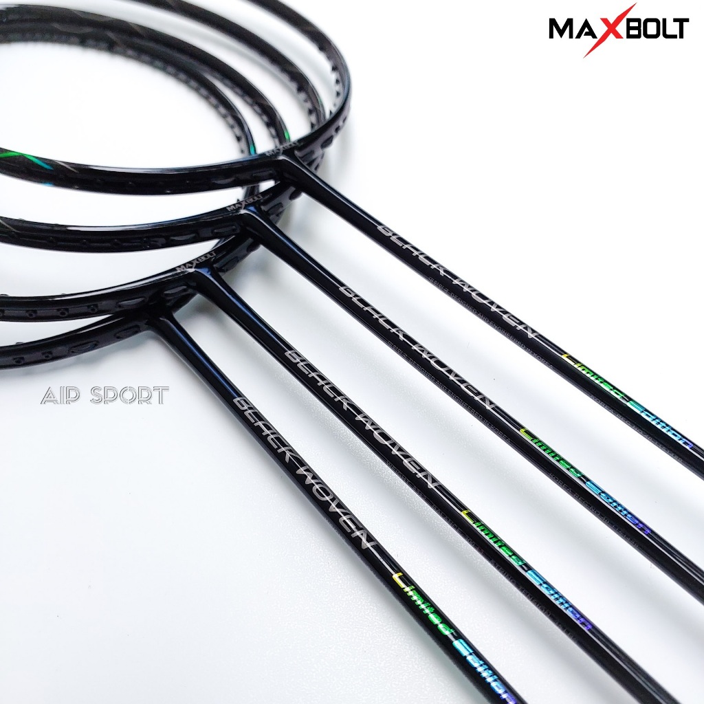 Jual Raket Badminton Maxbolt Black Woven Limited Edition Original 35 ...