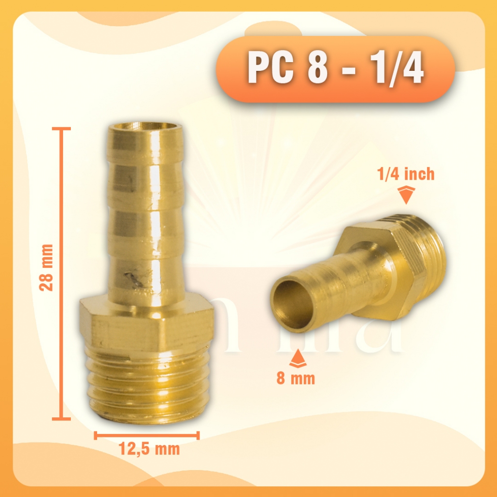 Jual Hose nepel / nepel selang Kuningan Drat Male PC | Shopee Indonesia