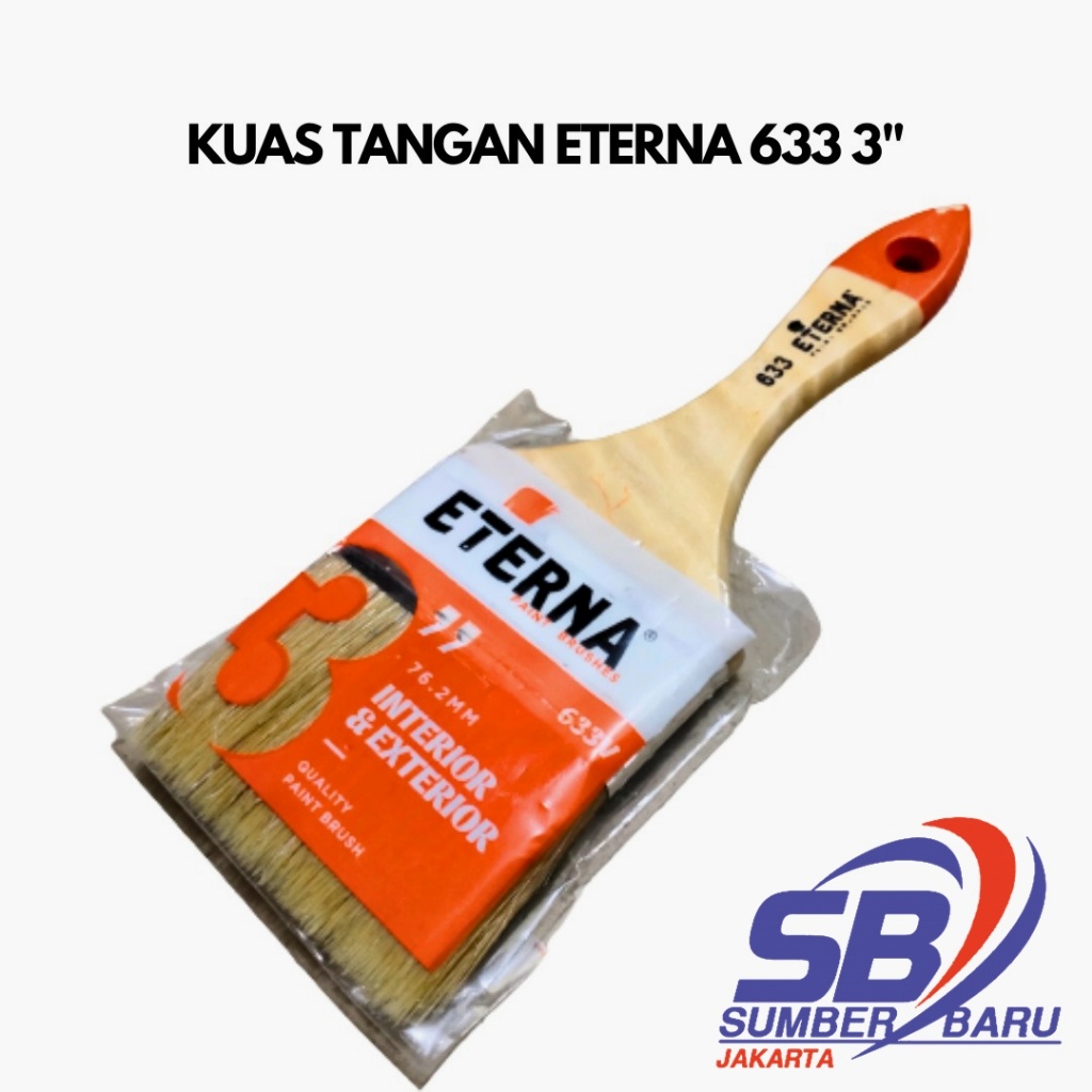 Jual Kuas Cat ETERNA 3" Inch 633 Premium ORIGINAL Gagang Kayu Koas Cat ...