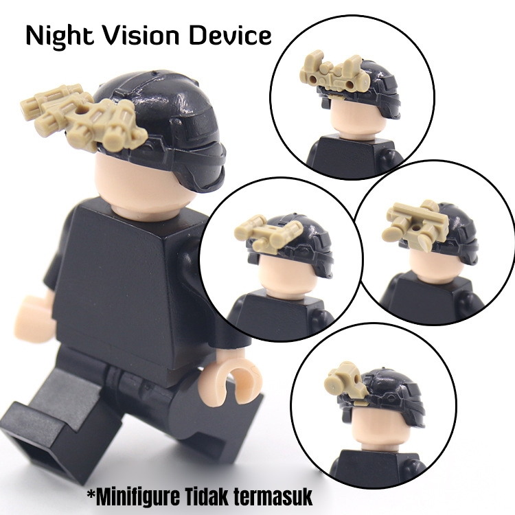 Jual Mainan Brick Militer accessories Helm Night Vision SWAT ARMY ...