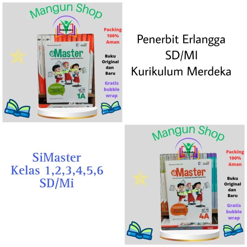 Jual Buku Simaster 1A,4A Kelas 1,4 SD/Mi Kurikulum Merdeka Erlangga ...