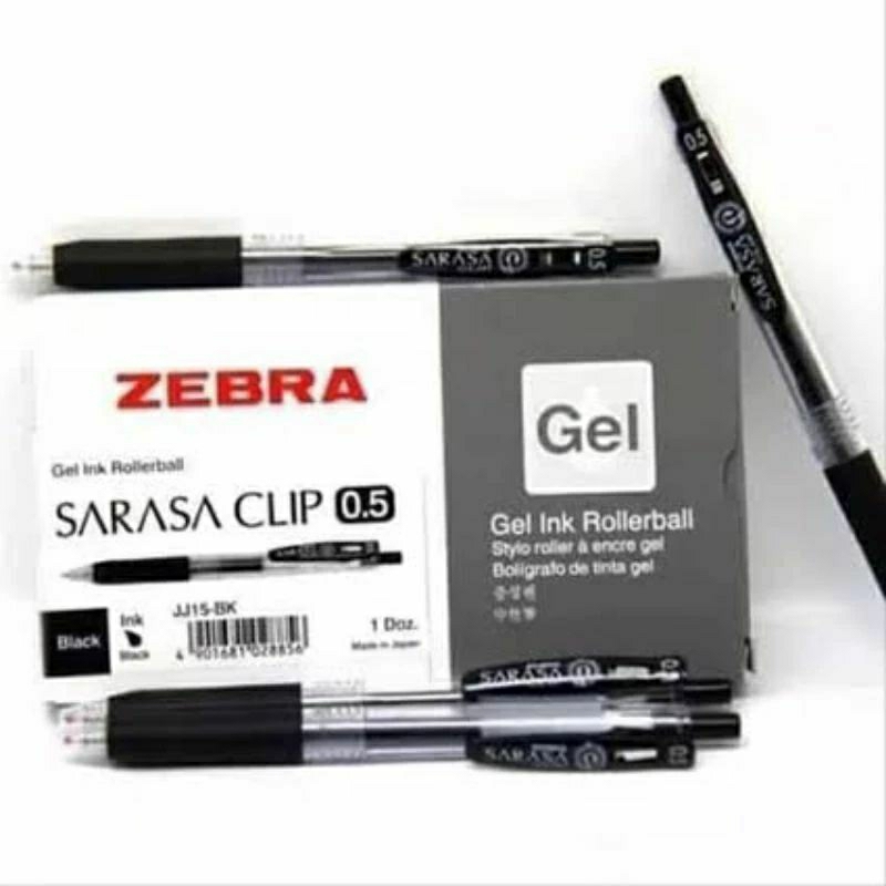Jual bolpen zebra sarasa 0.5/0.7/1.0 (1 pack/ 12 biji) | Shopee Indonesia