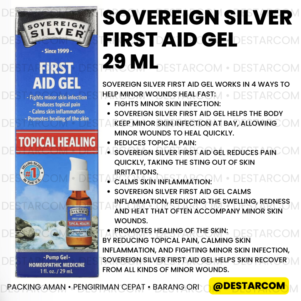 Jual SOVEREIGN SILVER First Aid Gel Topical Healing Skin Infection ...