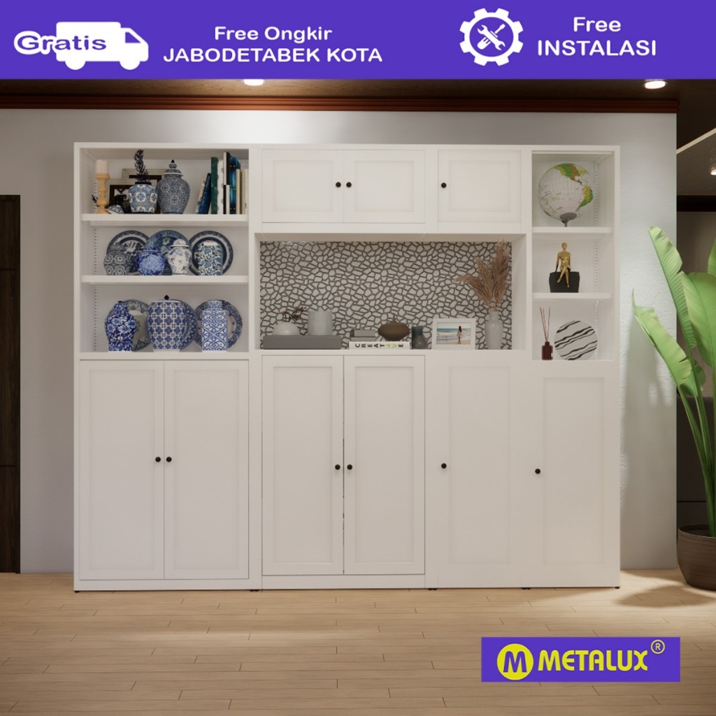 Jual METALUX MIROYA - Lemari Pajangan Besi Set | Steel Rack Display Set ...