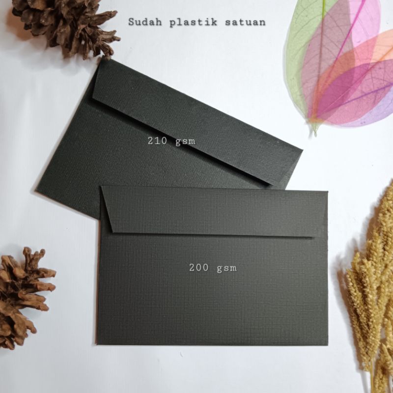 Jual Amplop Surat Ucapan Hitam Linen Unik | Shopee Indonesia