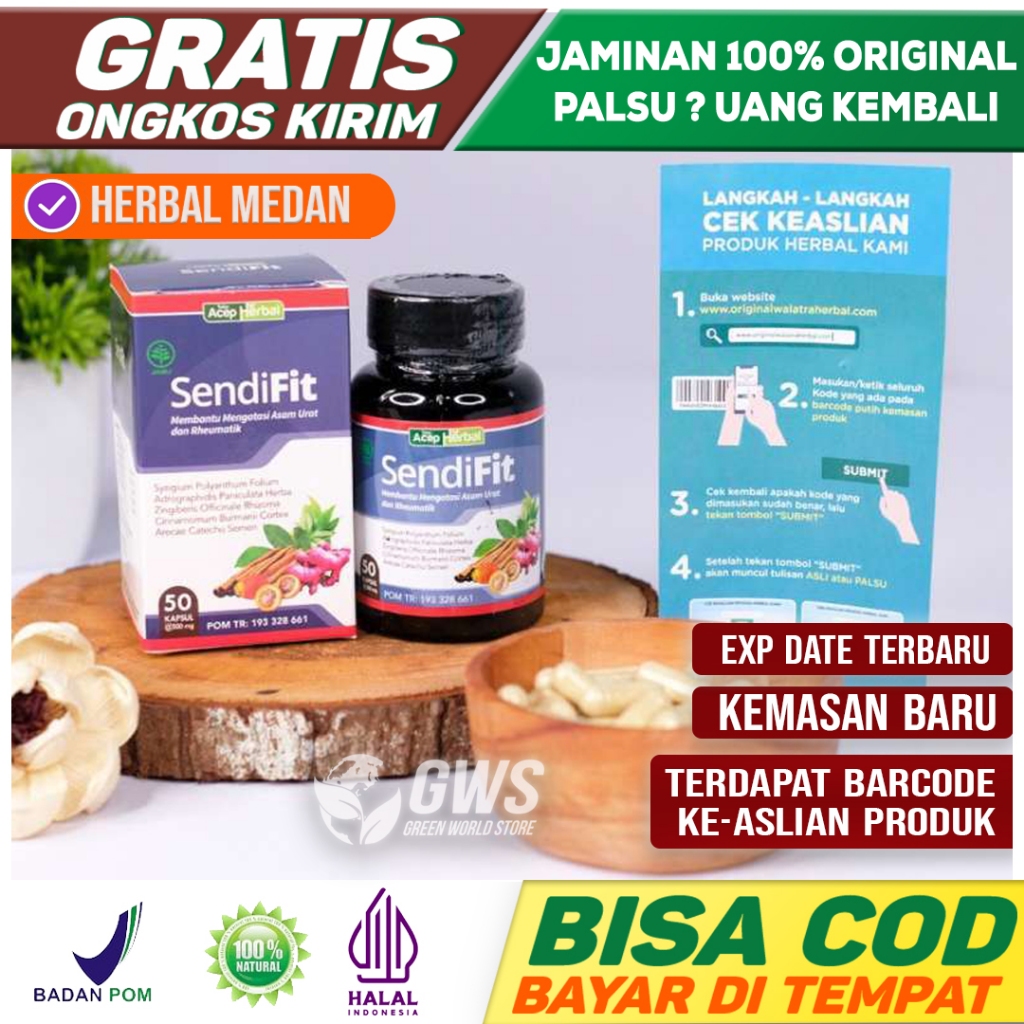 Jual SendiFit Original - Acep Herbal Obat Asam Urat - Rematik - Nyeri ...