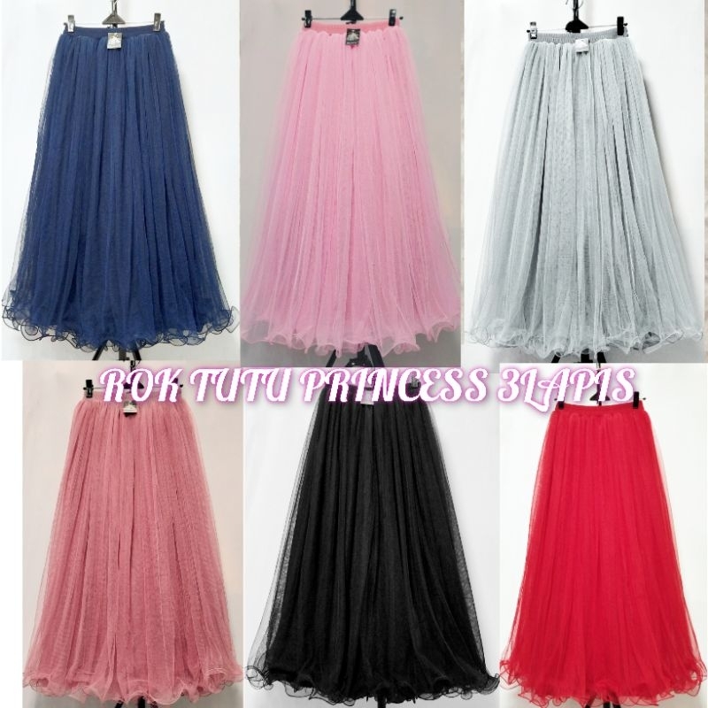 Jual ROK TUTU PRINCESS TILE 3LAPIS GELOMBANG CINTA(HIGHQUALITY)ROK TUTU ...