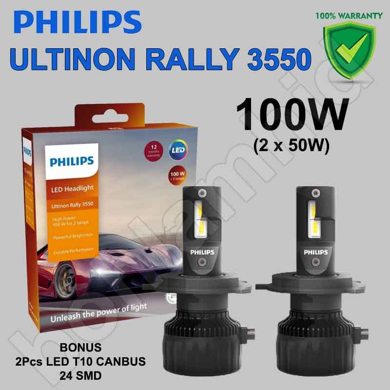 Jual LED Philips Ultinon Rally 100 Watt Lampu Mobil H4 H11 H7 HB3 HB4 ...