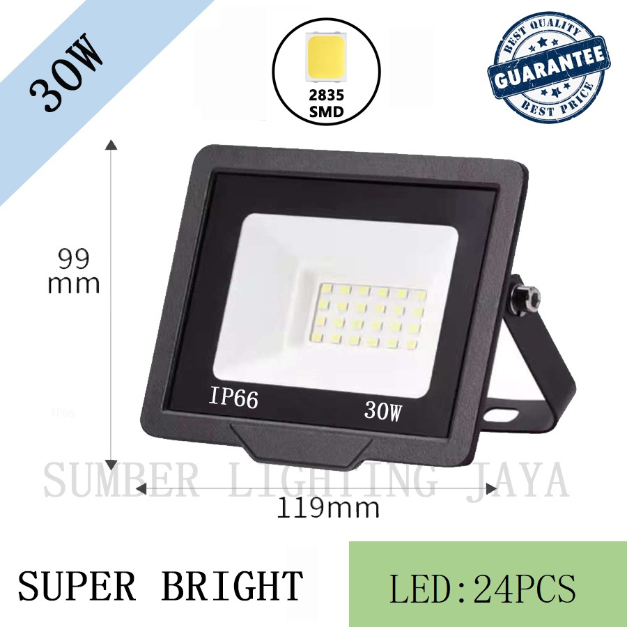 Jual LAMPU SOROT LED 30W IP66 WATERPROOF / LAMPU TAMAN LED FLOOD LIGHT / LAMPU TEMBAK OUTDOOR ...