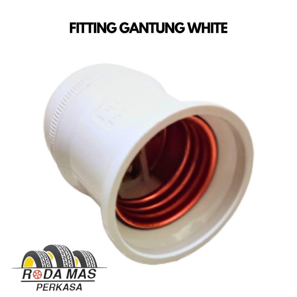 Jual FITING LAMPU TEBAL DUTRON FITTING LAMPU GANTUNG STANDAR E27 Putih RMP | Shopee Indonesia