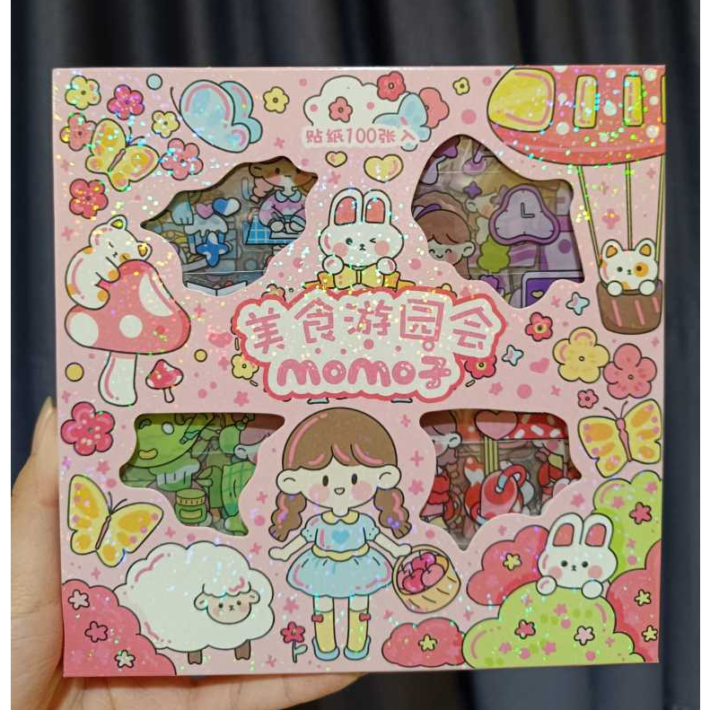 Jual Stiker viral sticker MOMO Masu Senmu isi 100Pcs stiker MOMO Kartun ...