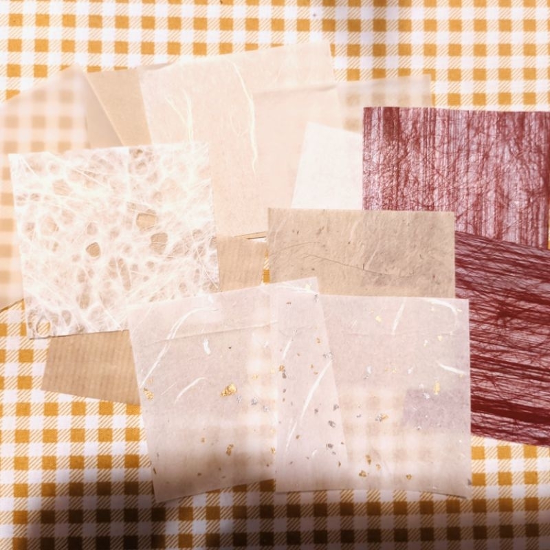 Jual 10 lembar kertas journal paper bundel handmade paper scrapbook ...