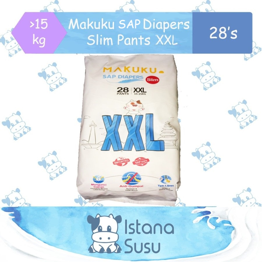 Jual Makuku SAP Diapers Slim Pants Ukuran Sedang NB / S / M / L / XL / XXL | Shopee Indonesia