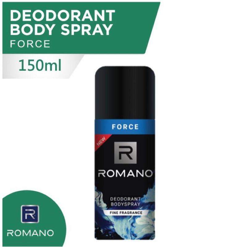 Jual ROMANO DEODORANT BODY SPRAY 150ml FORCE | Shopee Indonesia