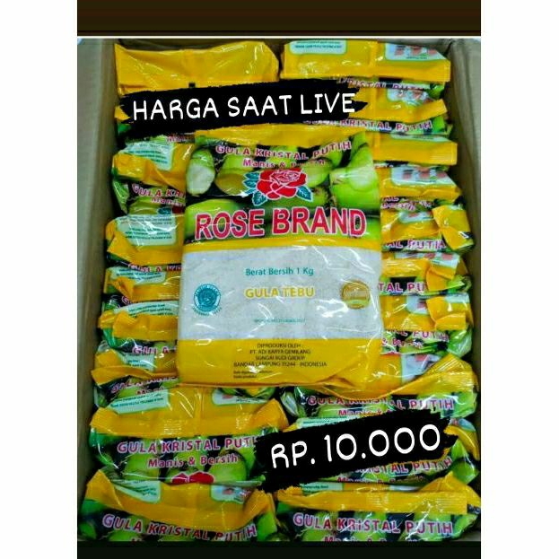 Jual GULA ROSE BRAND KUNING KEMASAN 1KG | Shopee Indonesia