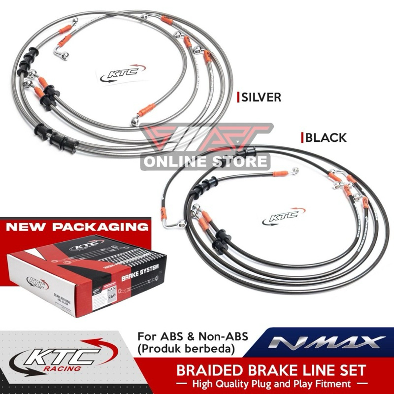 Jual SELANG REM KTC RACING NMAX SET DEPAN DAN BELAKANG NON ABS / ABS | Shopee Indonesia