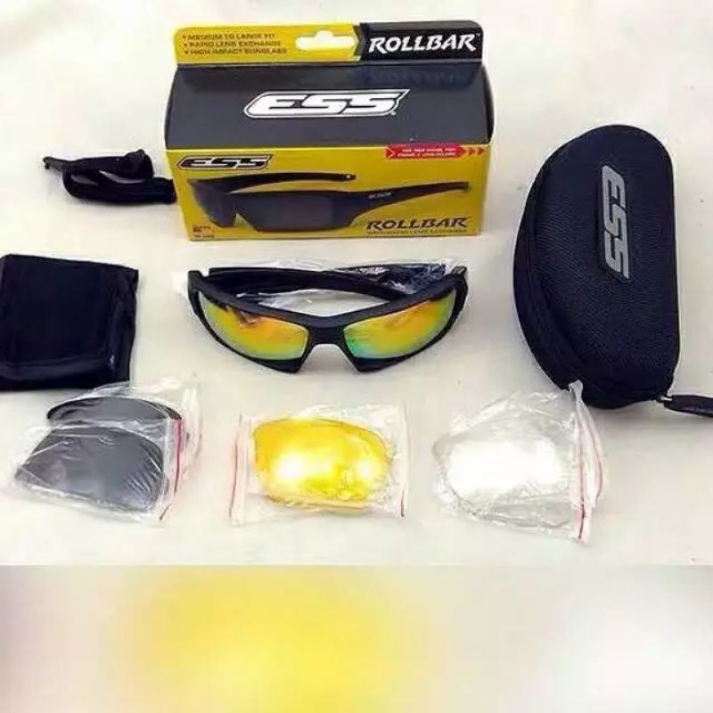 Jual kaca mata tactical outdor ess rollbar 4 lensa polarized | Shopee ...