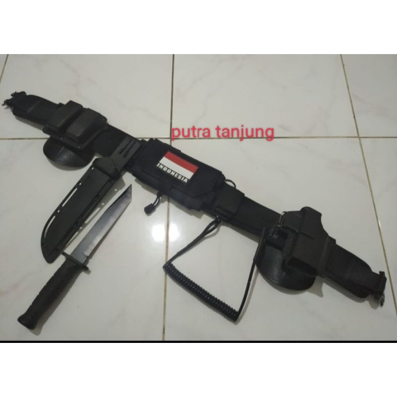 Jual Kopel set tactical army Kopel TNI Kopel holster universal pisau ...