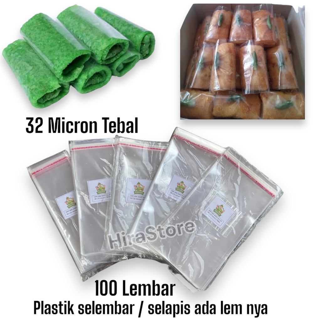 Jual Plastik OPP One Sheet Lembaran ada seal nya Risoles Kue 6x18 7x18 ...