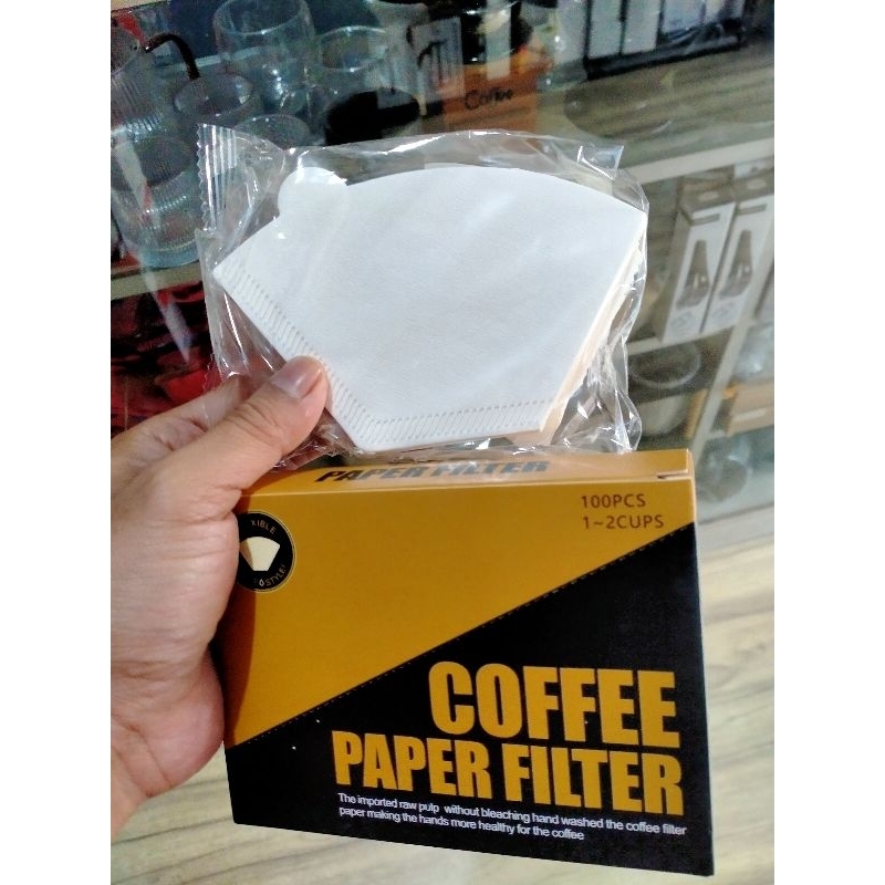 Jual Filter Penyaring Kertas Kopi 100Pcs / kertas saringan kopi /papper ...