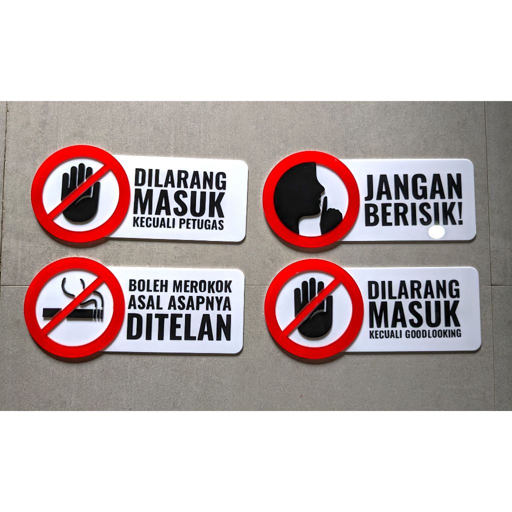 Jual Sign Larangan dan Warning | Shopee Indonesia