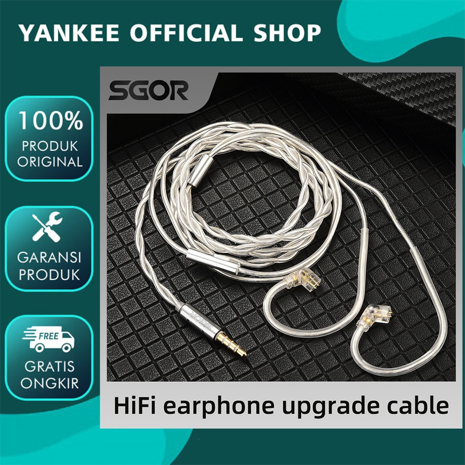 Jual SGOR CA-1 CA1 Silver Plated Earphone Cable with Mic Kabel SGOR ...