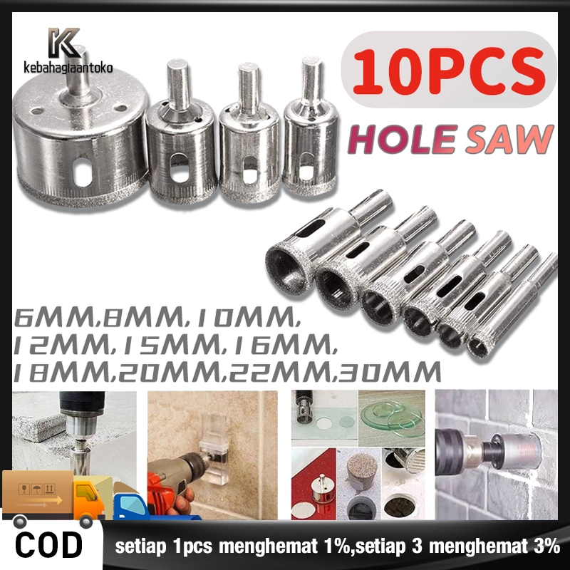 Jual 10PCS set Set Mata Bor Kaca Keramik Granit Marmer Batu Porselen ...