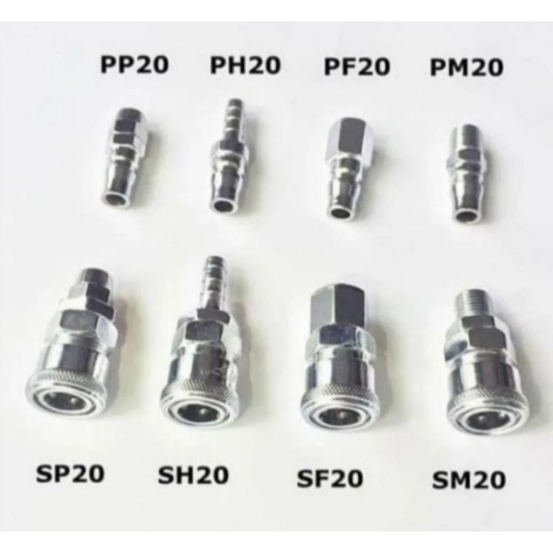 Jual Quick Coupler / Plug Sambungan Selang Kompresor Angin Nepel Kopler #20 | Shopee Indonesia