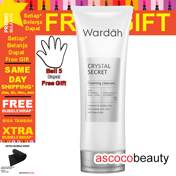 Jual WARDAH CRYSTAL SECRET Foaming Cleanser|Sabun Muka Natural AHA+PHA ...