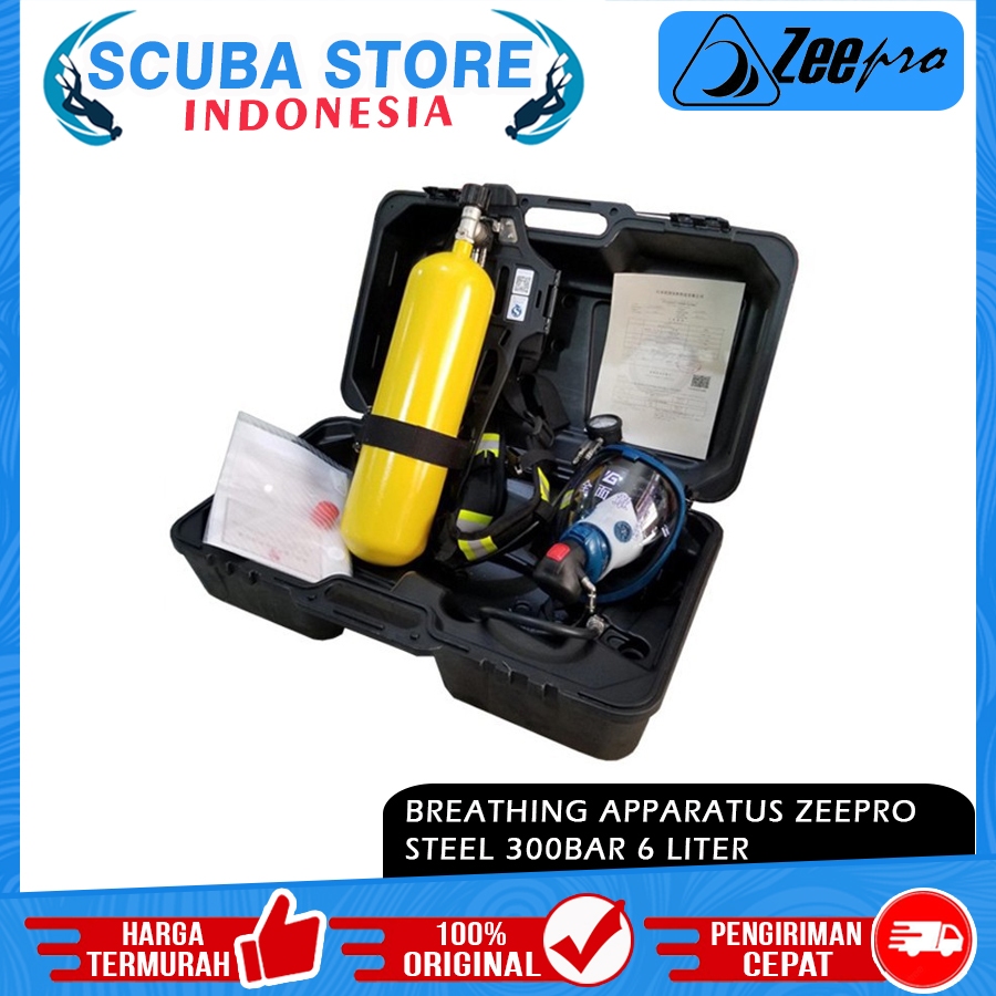 Jual Breathing Apparatus Zeepro Steel 6L 6 Liter Tabung Tangki SCBA ...