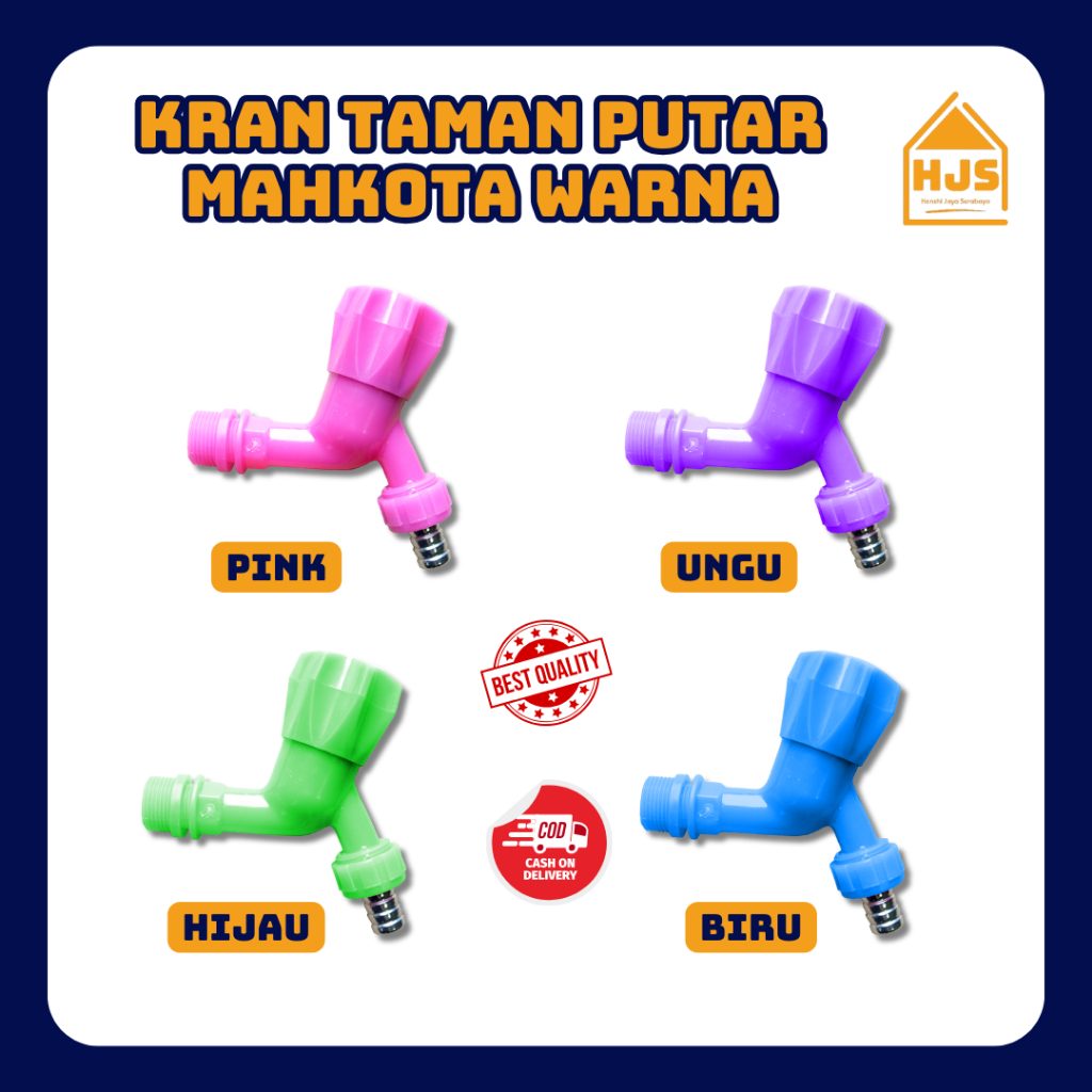 Jual Kran Air Tembok Putar Mahkota / Keran Air Plastik Pvc two way ...