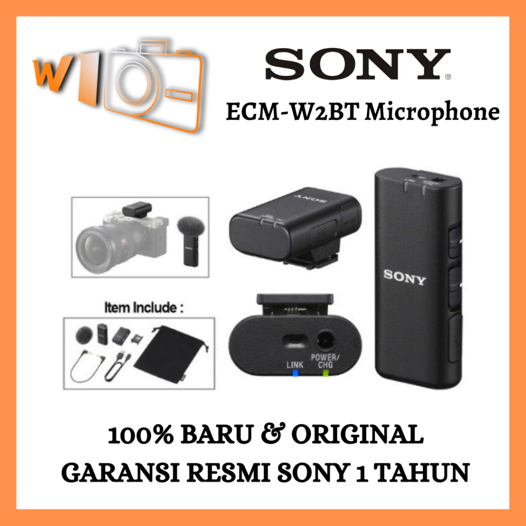Jual Sony ECM W2BT Wireless Microphone Digital Bluetooth ORIGINAL | Shopee Indonesia