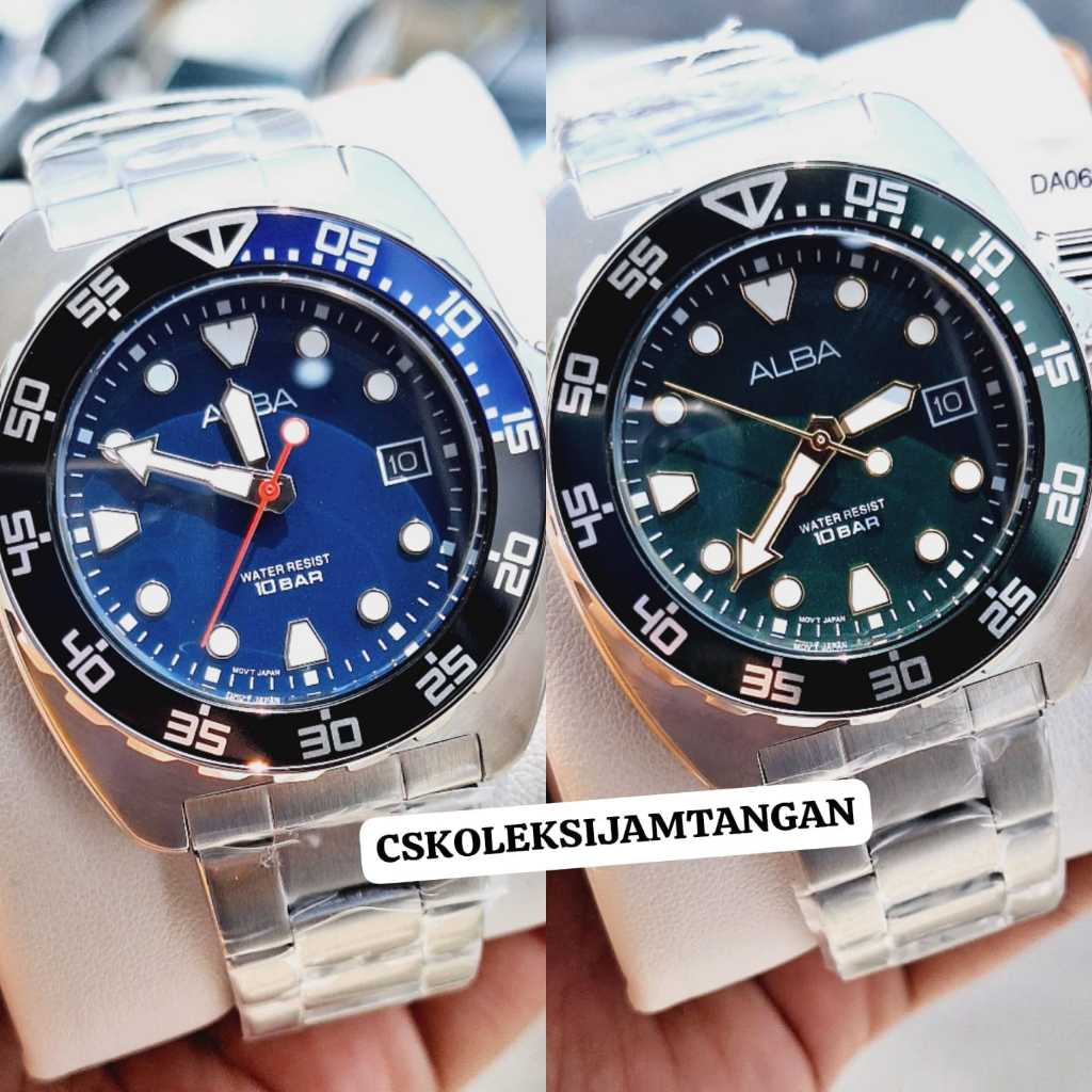 Jual JAM TANGAN PRIA ALBA AS9M91X1 AS9M87X1 GREEN BLUE ORIGINAL GARANSI ...
