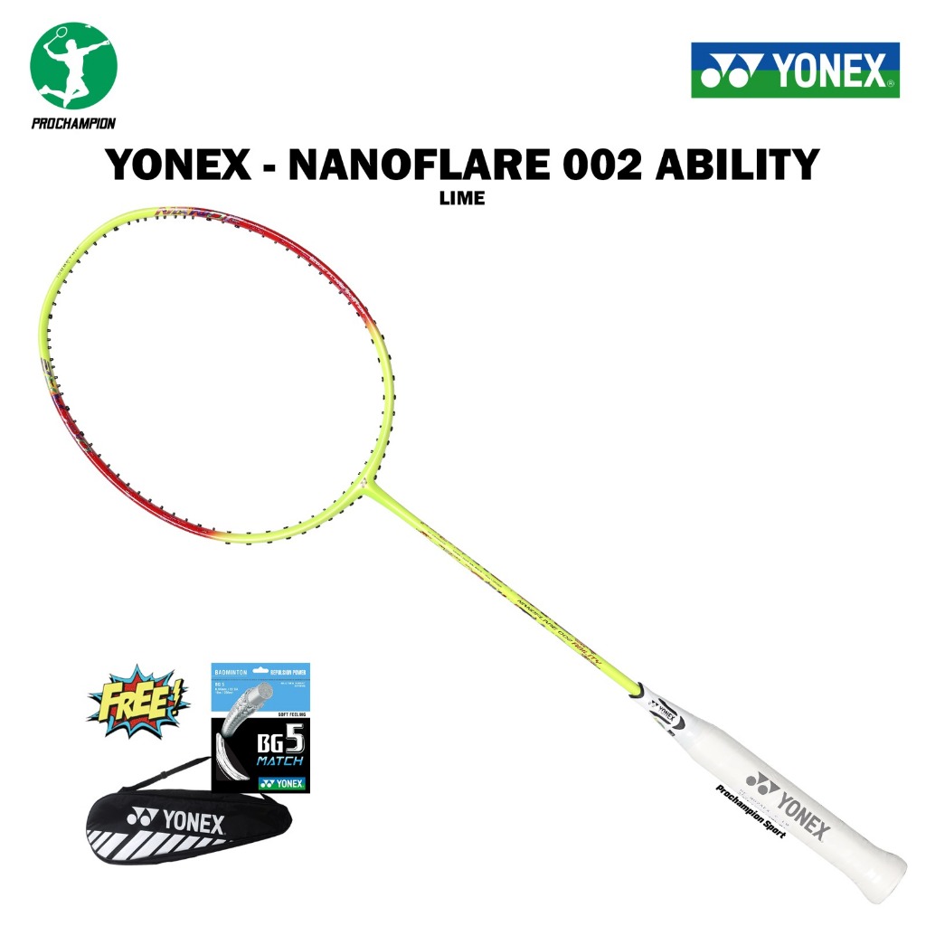 Jual Raket Badminton Yonex Nanoflare 002 Ability Lime Terbaru 2023 | Shopee Indonesia