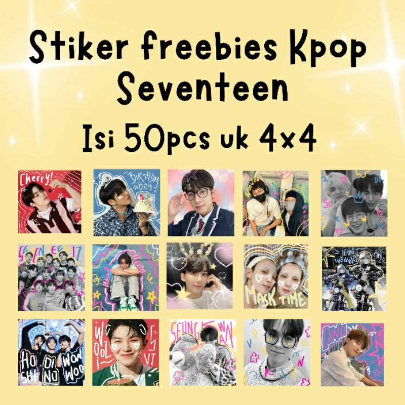Jual STIKER DECO KPOP FREEBIES - SEVENTEEN | Shopee Indonesia