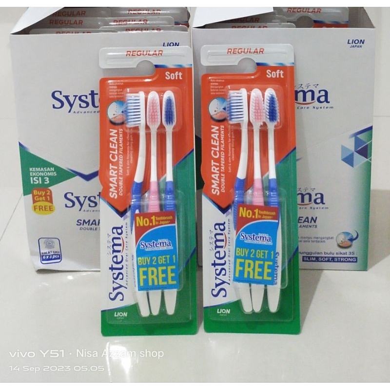 Jual systema sikat gigi smart clean 3 pcs | Shopee Indonesia