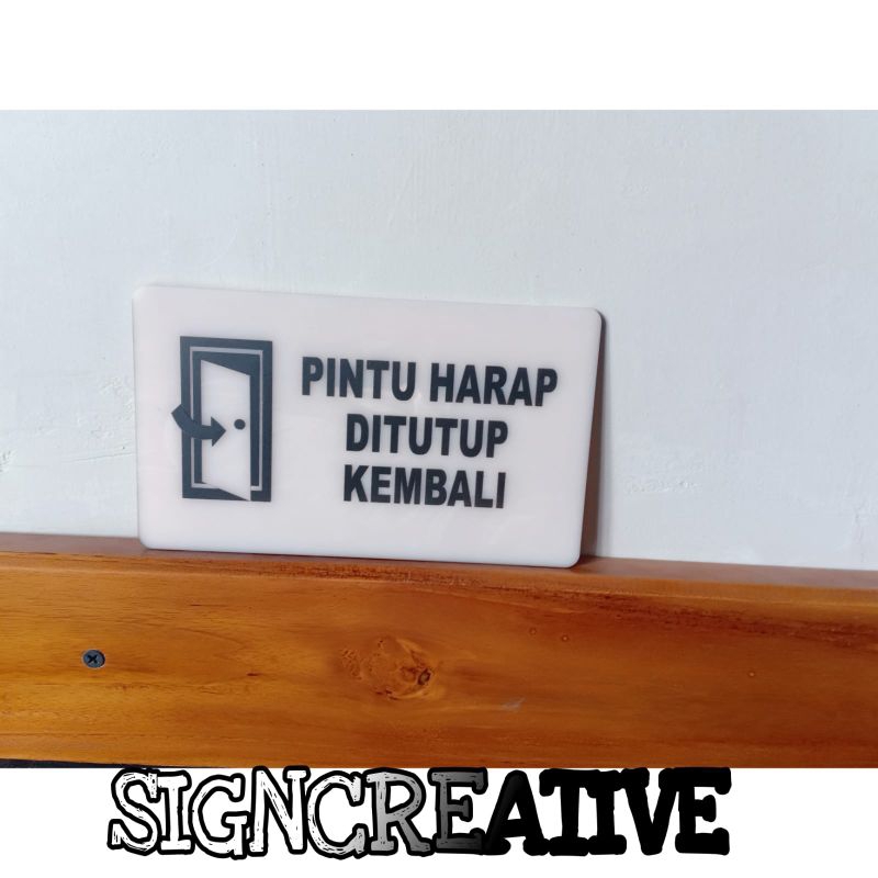 Jual Signage Tanda Pintu Harap Tutup kembali | Shopee Indonesia