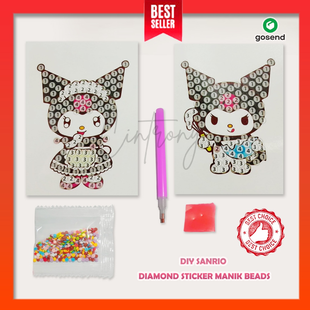 Jual DIY SANRIO DIAMOND MANIK BEADS STICKER 1Pcs | Shopee Indonesia