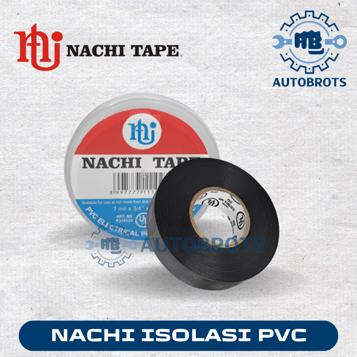 Jual Isolasi Kabel Listrik Nachi PVC Warna Hitam 3/4 Inch / 19mm x ...