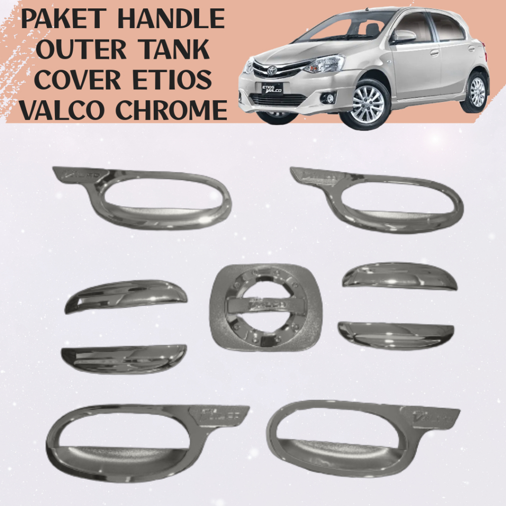 Jual Paket Outer Handle Tank Cover Etios Valco Chrome Aksesoris Mpobil Pegangan Pintu Tangki ...