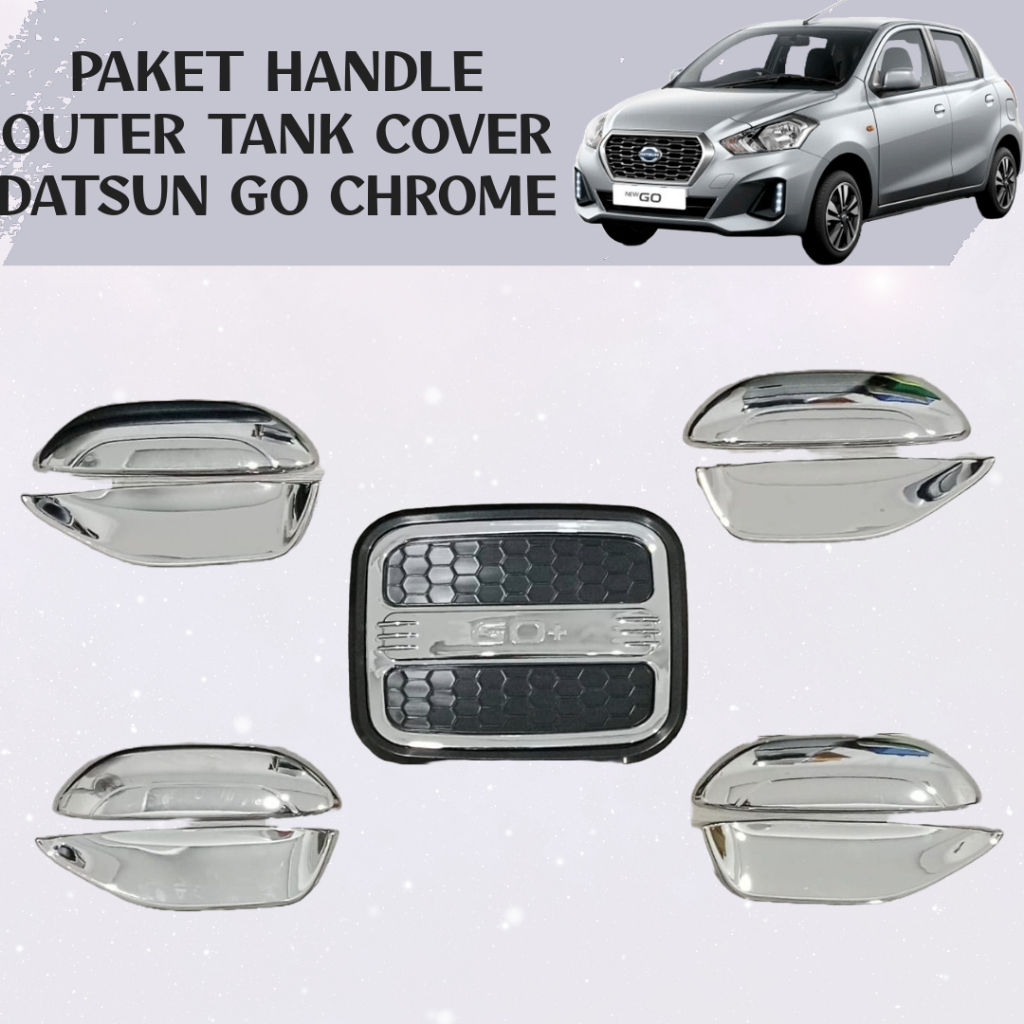 Jual Paket Outer Handle Tank Cover Datsun Go Chrome Aksesoris Mobil Pegangan Pintu Mangkok Pintu ...