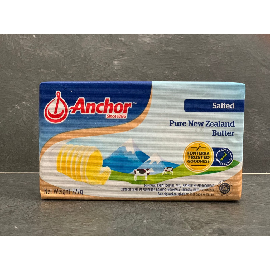 Jual ANCHOR SALTED BUTTER 227g ( HARUS INSTANT ) | Shopee Indonesia