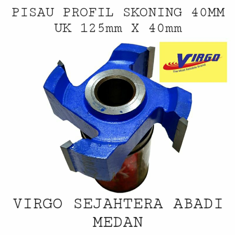 Jual MATA PISAU PROFIL SKONING 40mm SPONING SPINDLE KAYU 125mm x 40mm ...