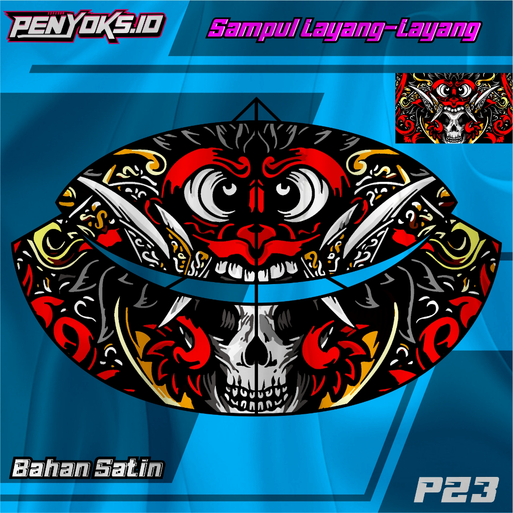 Jual Kain Layang layang Motif Custom Full Printing Bahan Satin Peles ...