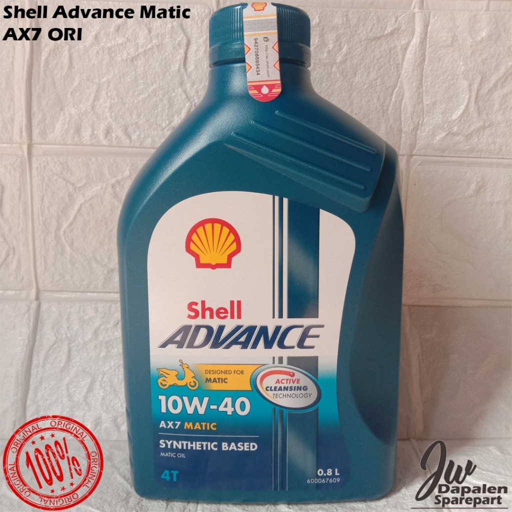Jual Oli Shell Advance AX7 10W-40 0.8L Untuk Matic Original Shell Asli ...